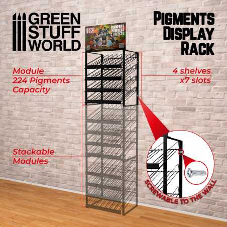 GSW Pigment Display Rack - Pigments, Powders, Textures and Effects | - GSW