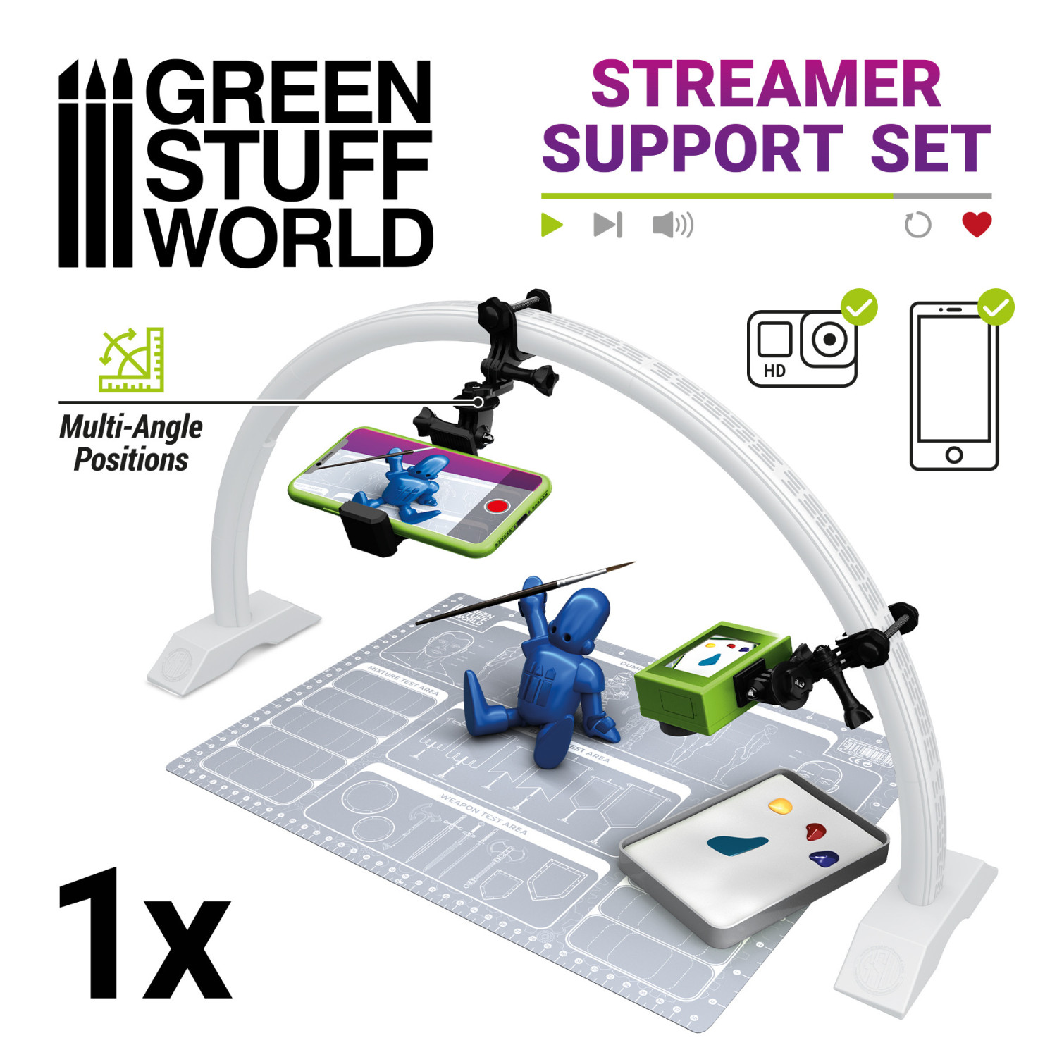 Set Soporte Streamer para lampara de arco led | - GSW
