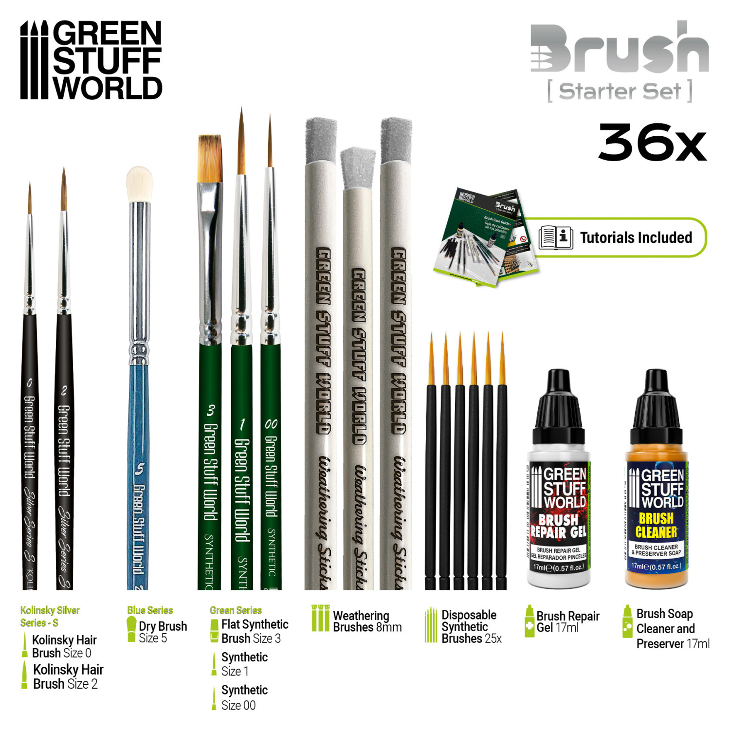 Hobby Starter Pinselset | Basic-Pinsel-Set - GSW