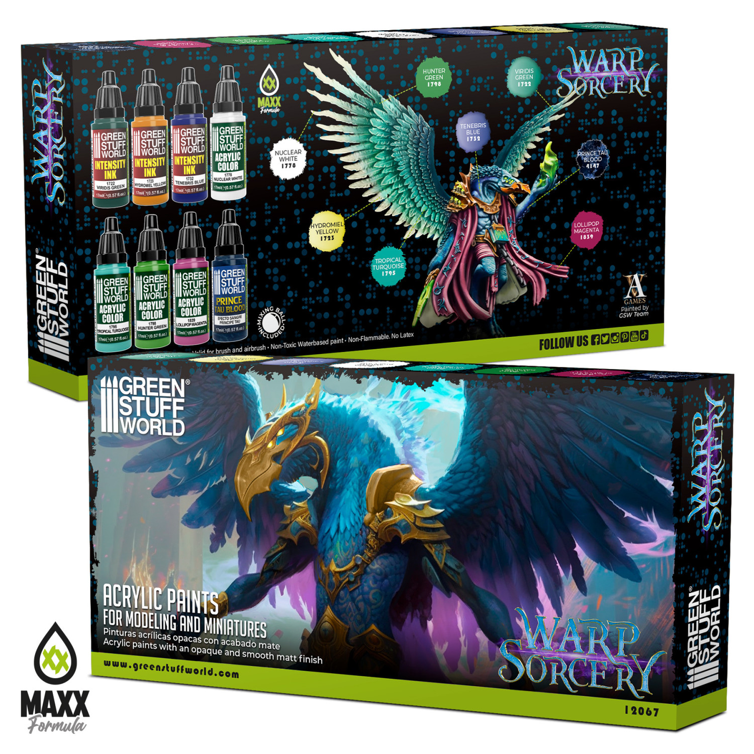Acrylic Paint Set - Warp Sorcery| For painting Slaanesh - GSW