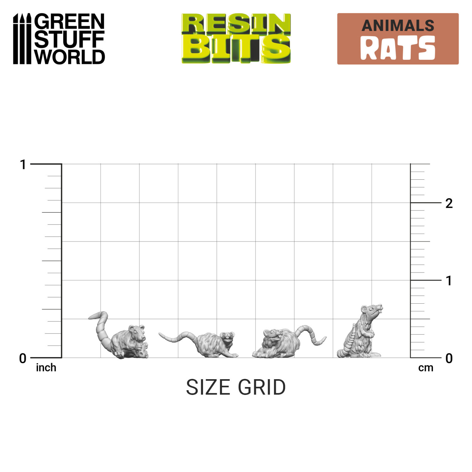 Small Rats Resin Set | Skaven bits 1:48-1:35 - GSW