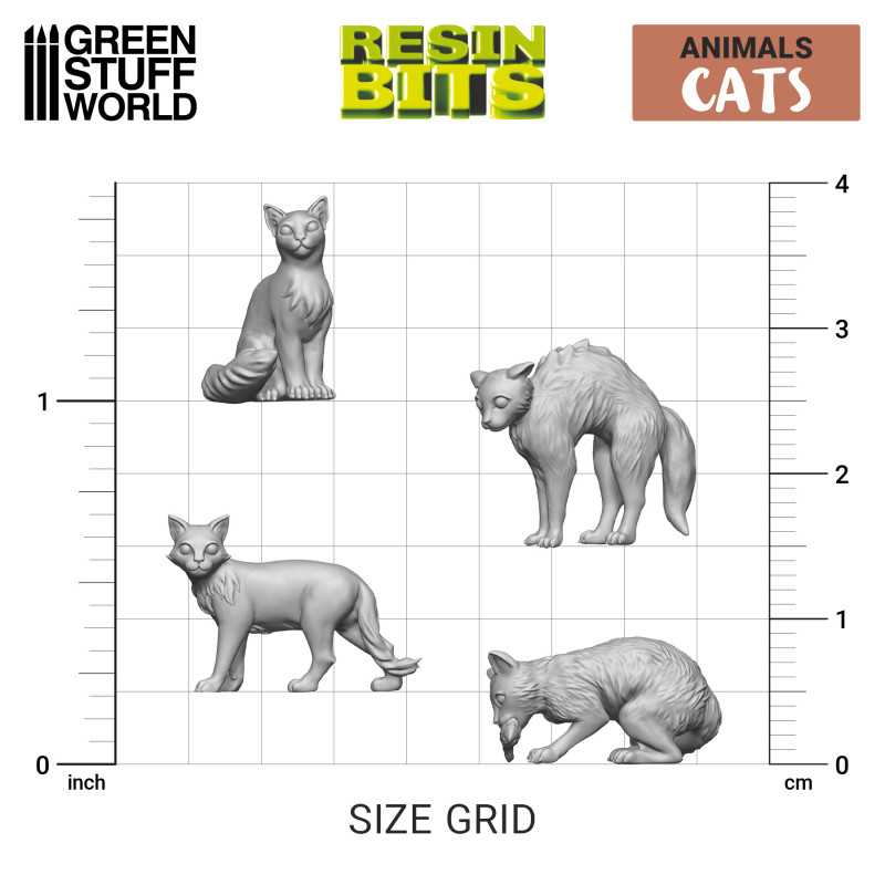 Cats Resin Set 1:48 | Animal resin bits - GSW