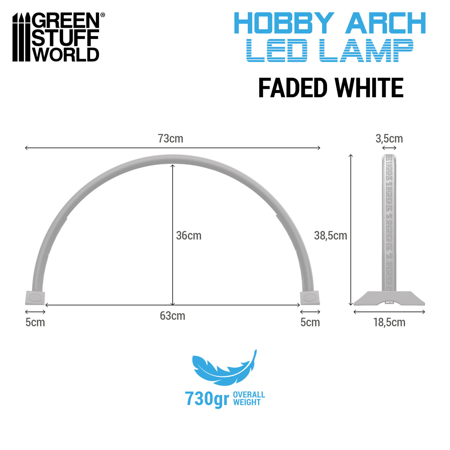 Hobby Arch LED Lamp - Faded White | - GSW