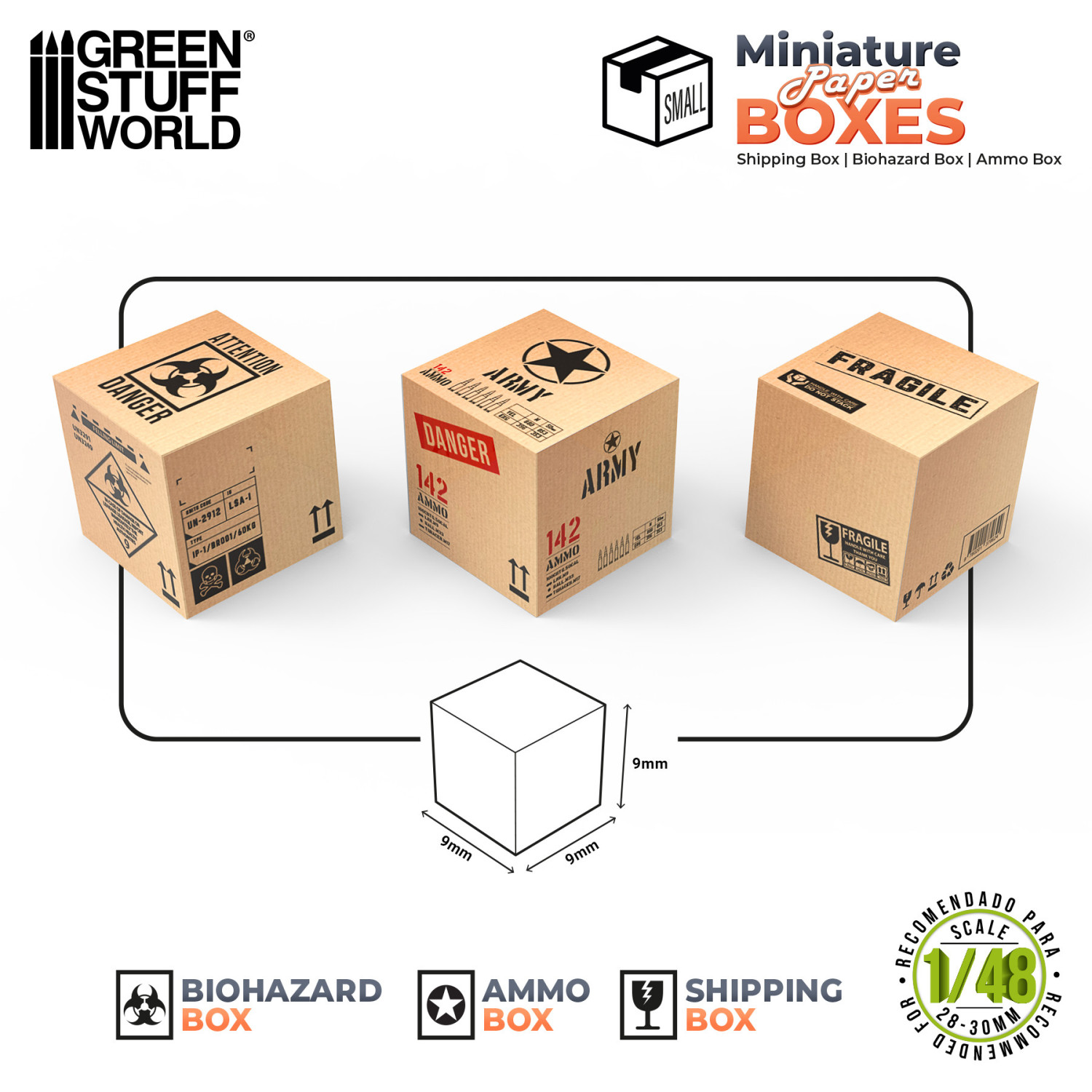Miniature Printed Boxes - Small - GSW
