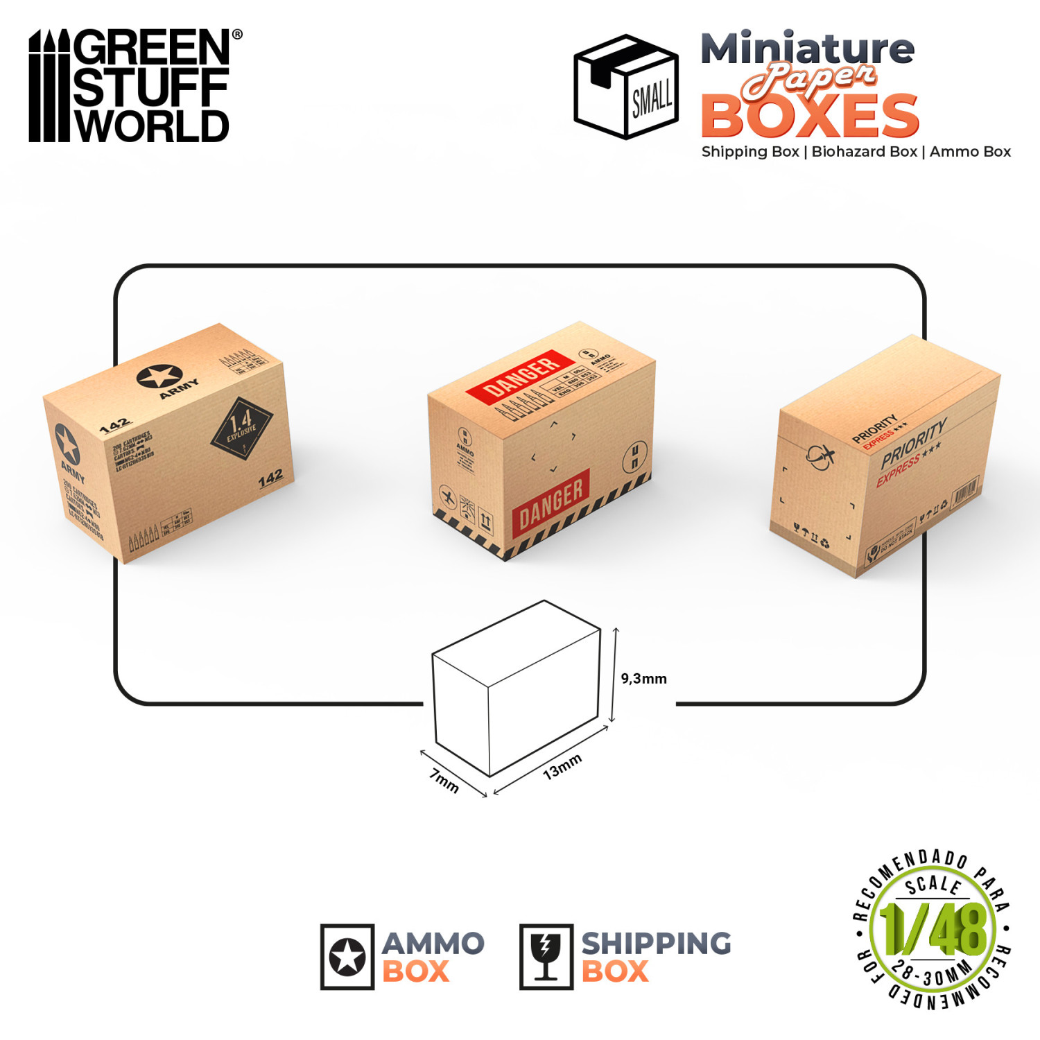 Miniature Printed Boxes - Small - GSW
