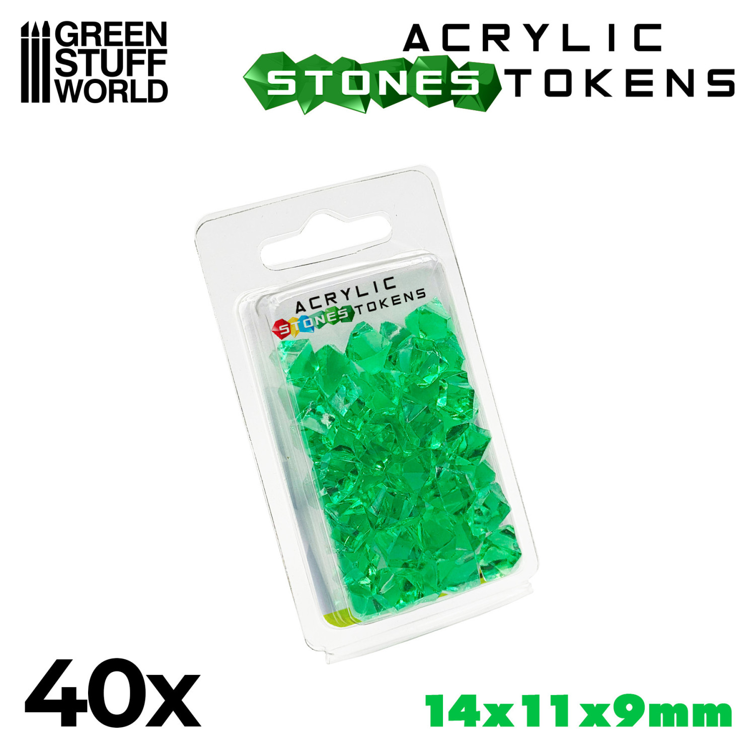 Tokens - Green Stones | Green Skaven Warpstones - GSW