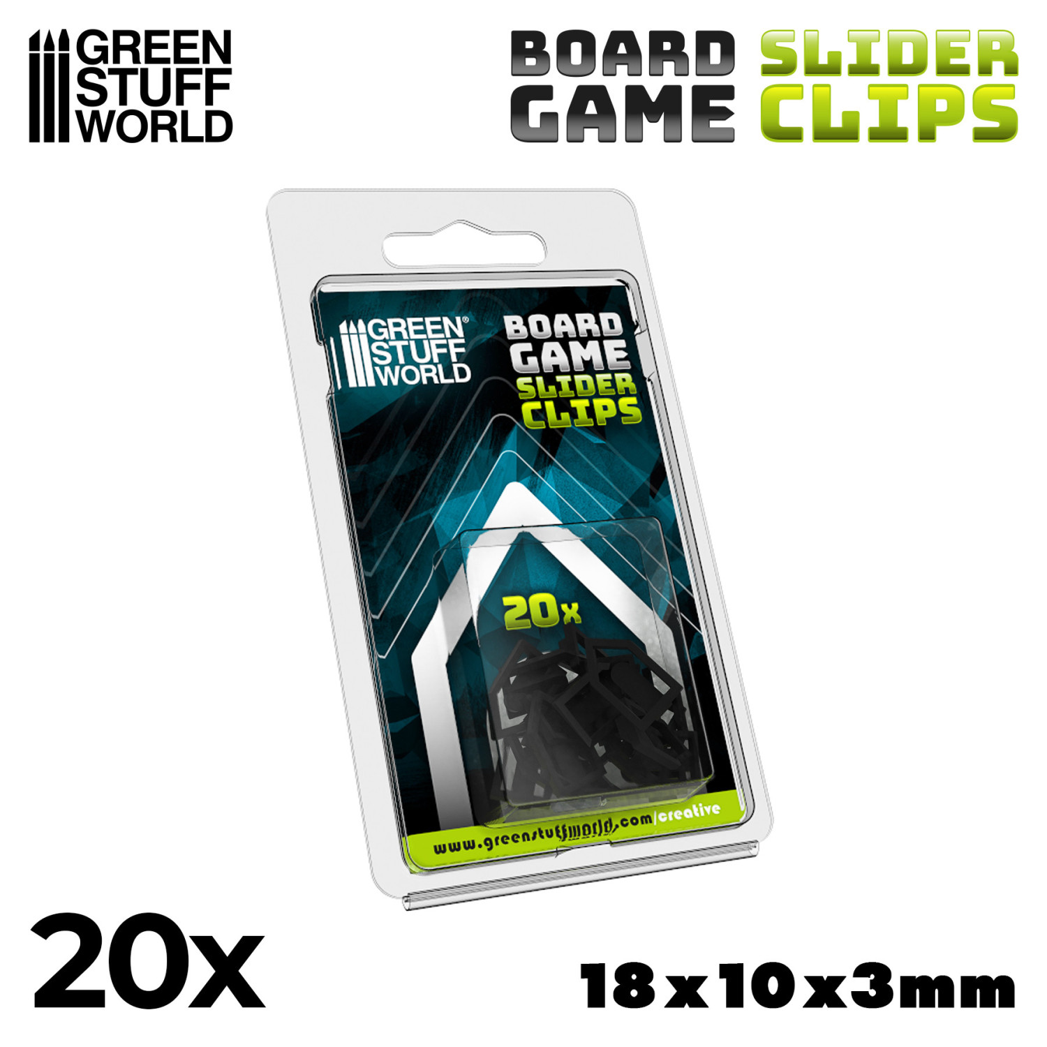 Slider Clips - Black | Black Plastic Clips - GSW