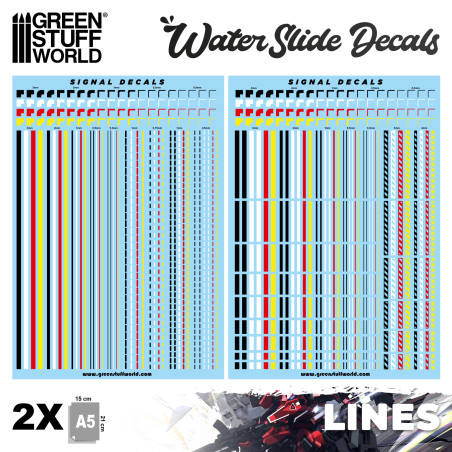 Waterslide Decals - Lines | - GSW