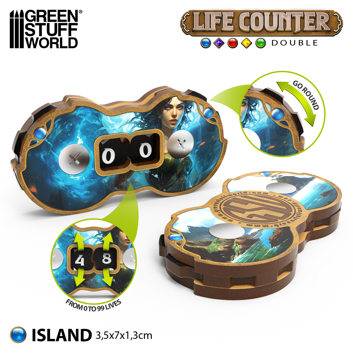 Double life counters - Island | MTG - GSW