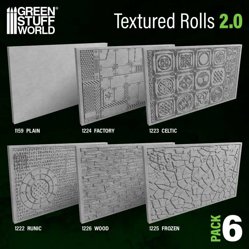 Rolling Pin - Textured Rolls - PACKx6 v2.0 | - GSW