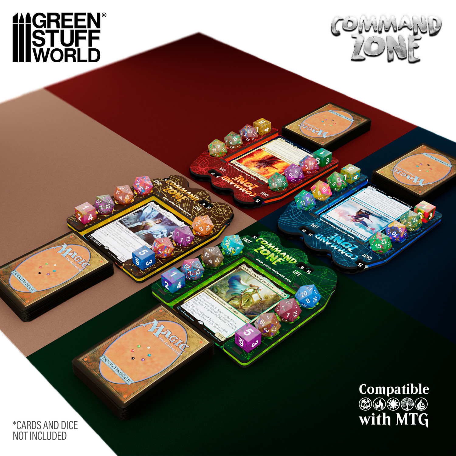 Command Zone Tray Forest | Green commander tray - GSW