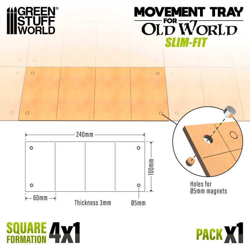 MDF Movement Trays - Slimfit 240x100mm | 240x100mm - GSW