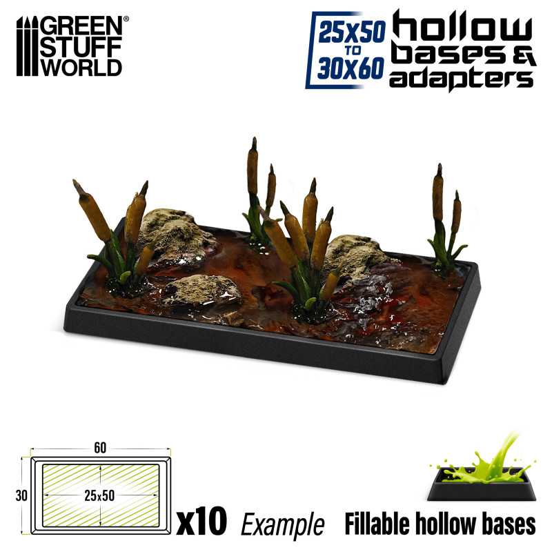 Adapter Kunststoffbases 25x50 - 30x60mm Kunststoff-Adapter - GSW