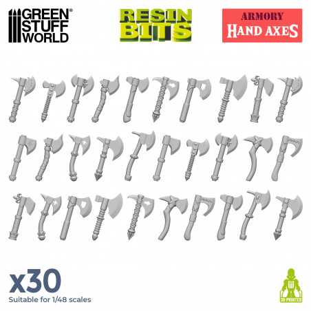 3D printed set - Hand Axes 1:48 - GSW