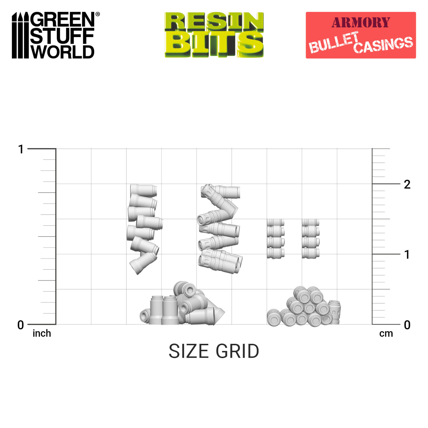 3D printed set - Bullet Casings 1:48 | - GSW