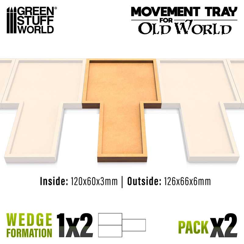 MDF Movement Trays - 1x2 - 60x120mm | - GSW