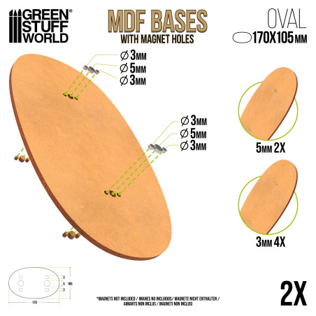 MDF Bases - Oval 170x105mm | - GSW