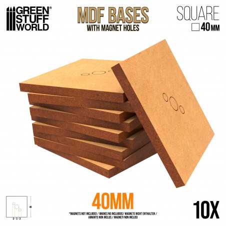 MDF Bases - Square 40 mm | - GSW