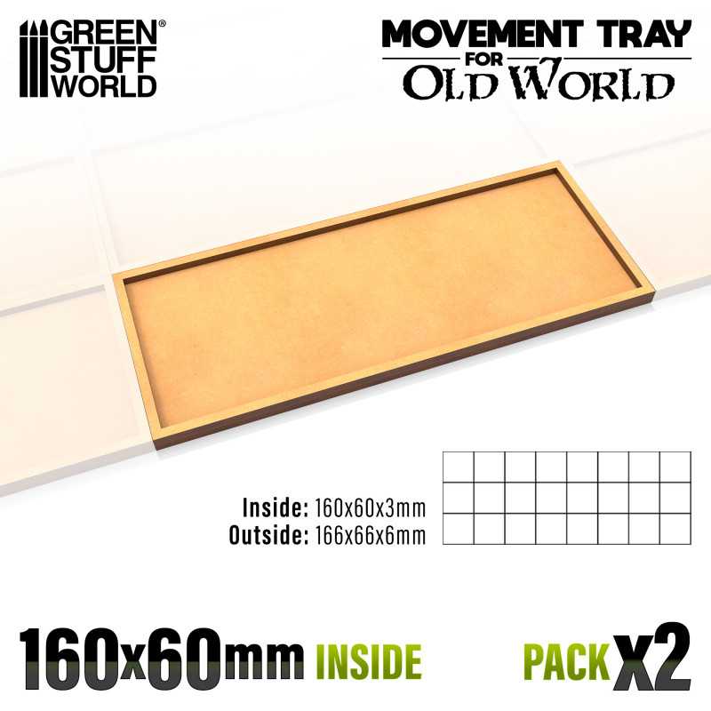 MDF Movement Trays 20mm 8x3 | 160x60mm - GSW