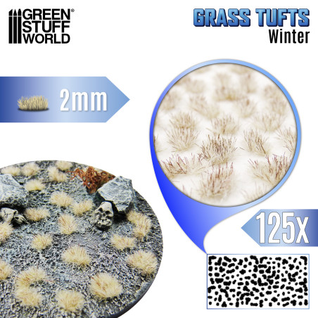 Static Grass Tufts 2 mm - Winter - GSW