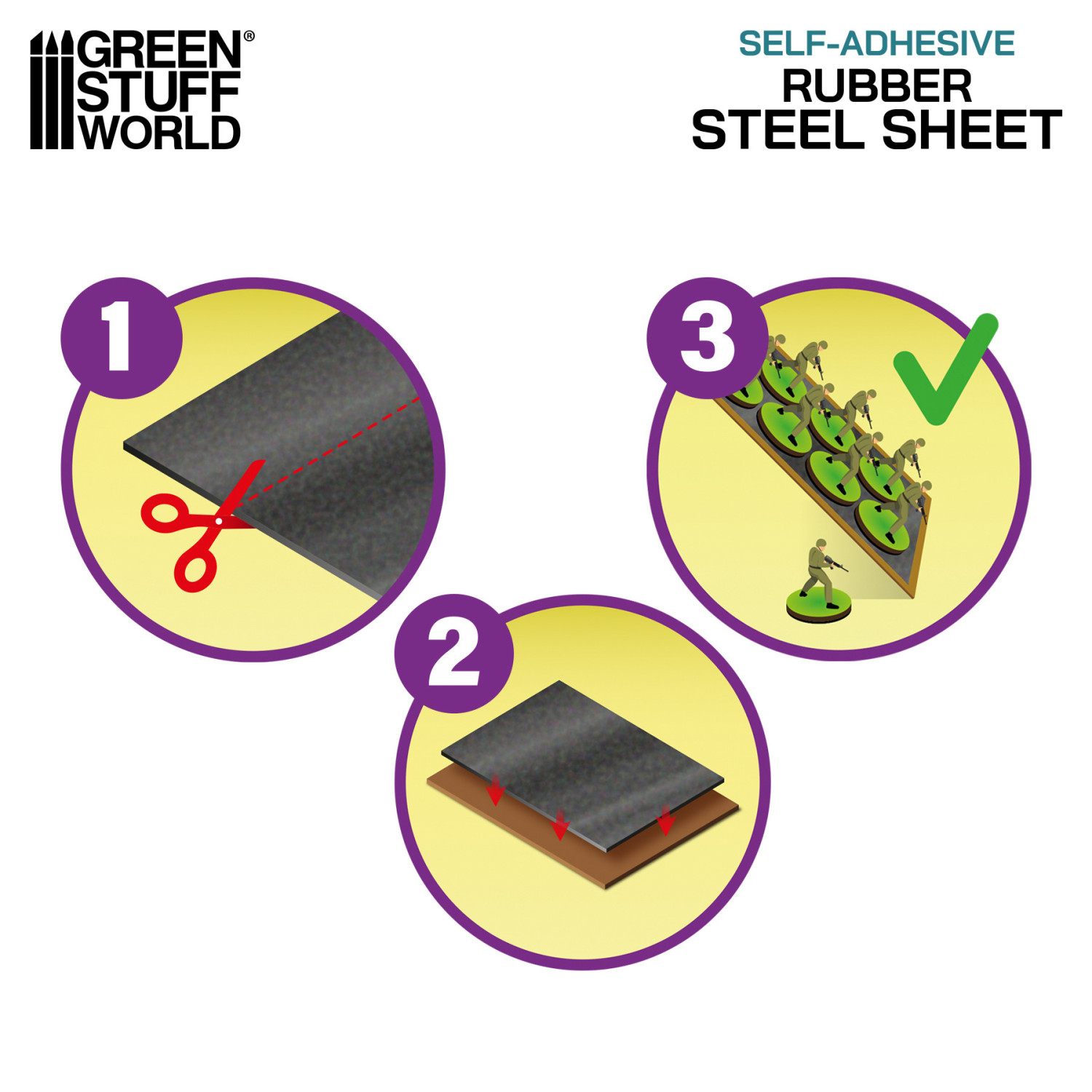 Magnetic Sheet pack for magnets - Self Adhesive - GSW