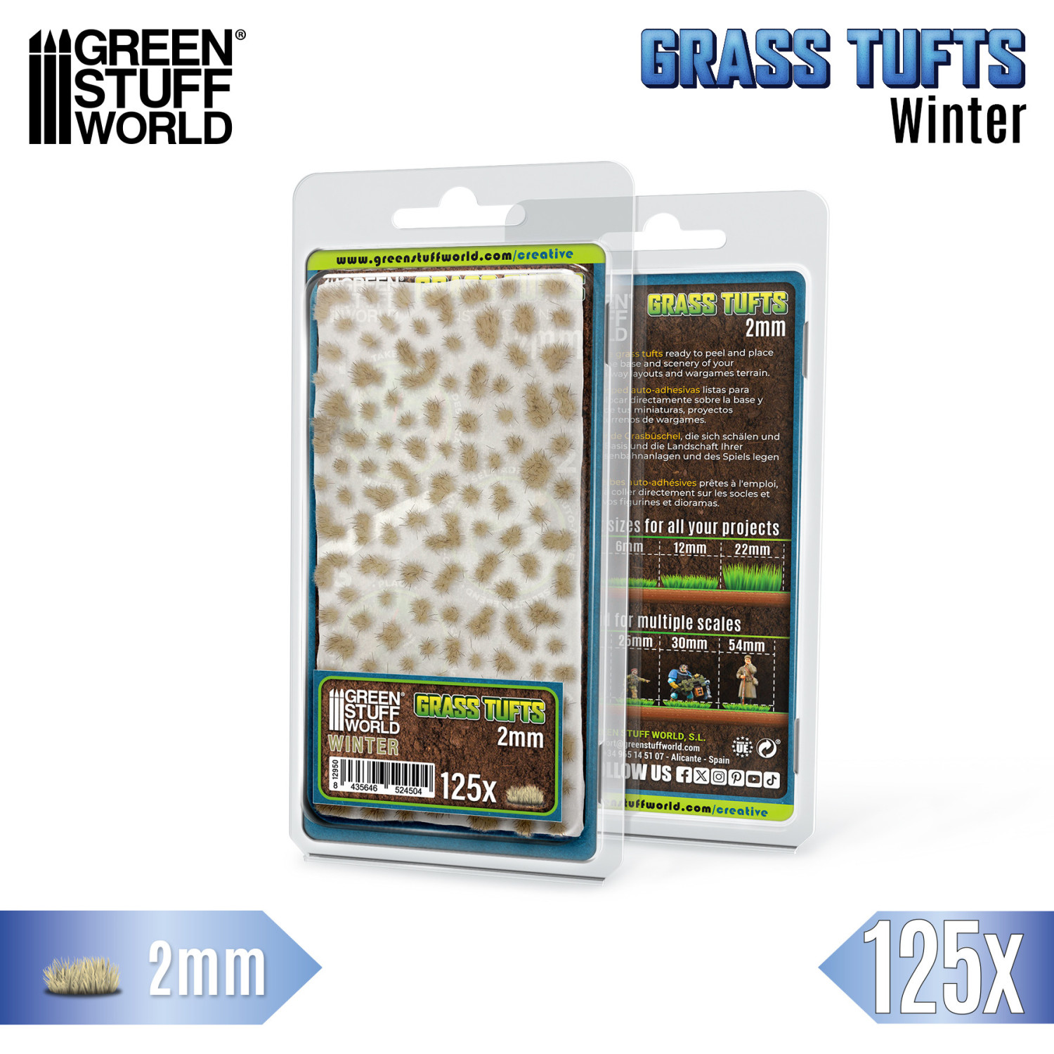 Static Grass Tufts 2 mm - Winter - GSW