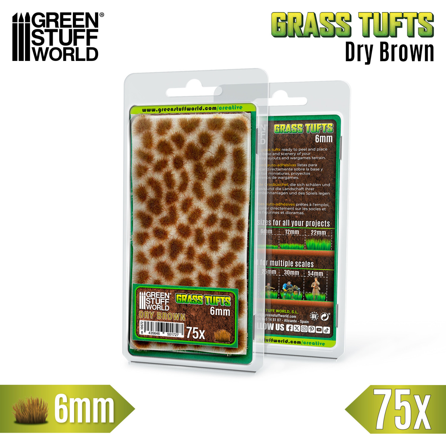 Touffes d'herbe - Tuft 6 mm - Brun Sec - GSW