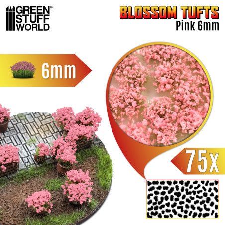 Matas con Flor - Tufts - 6mm - ROSA | - GSW