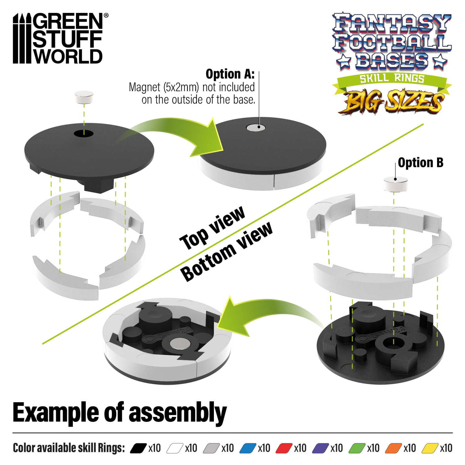 Skill Ring 40mm White | Blood Bowl Skill Rings - GSW