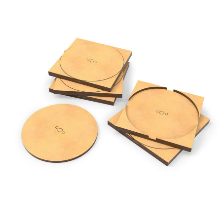 MDF Base adapter - Round 80mm to Square - GSW