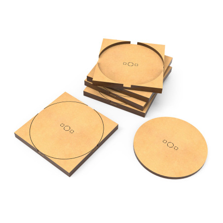 MDF Base adapter - Round 60mm to Square - GSW
