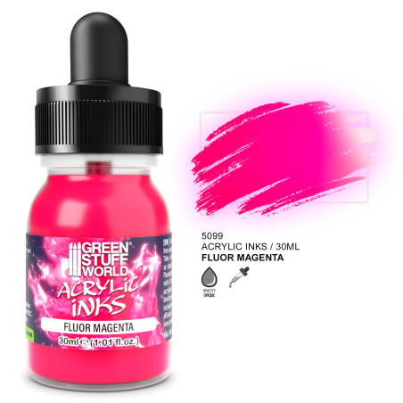 Encre acrylique fluorescente - Magenta - GSW