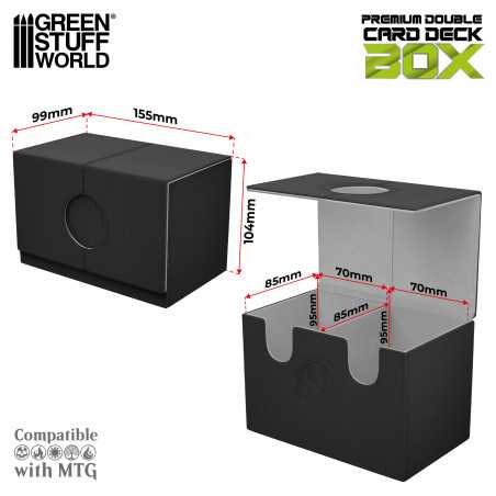 Double MTG Deck box | Magic card deck box - GSW