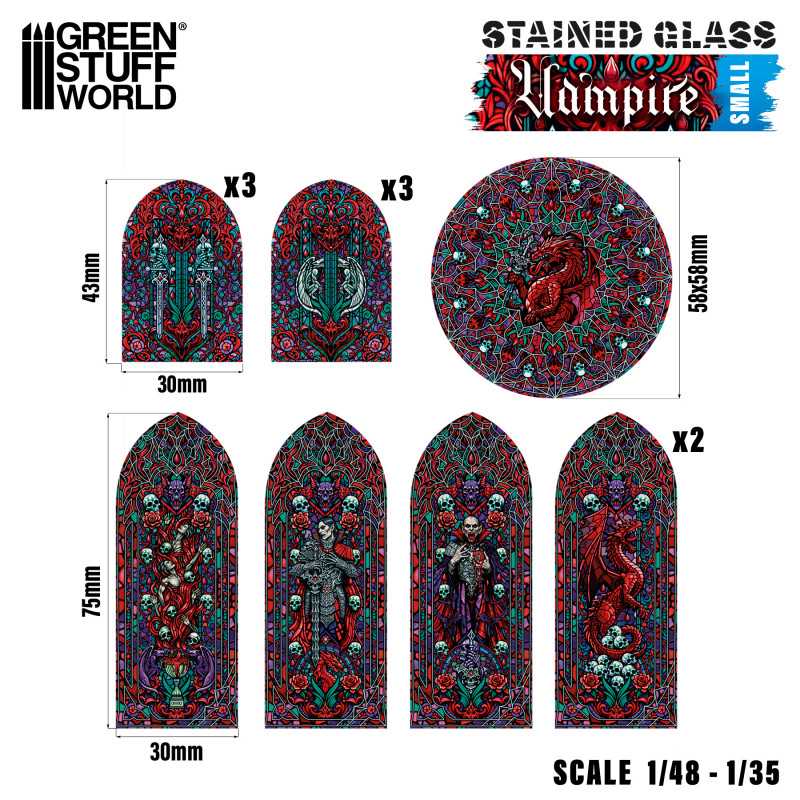 Miniature Vampire Stained Glass - Small - GSW