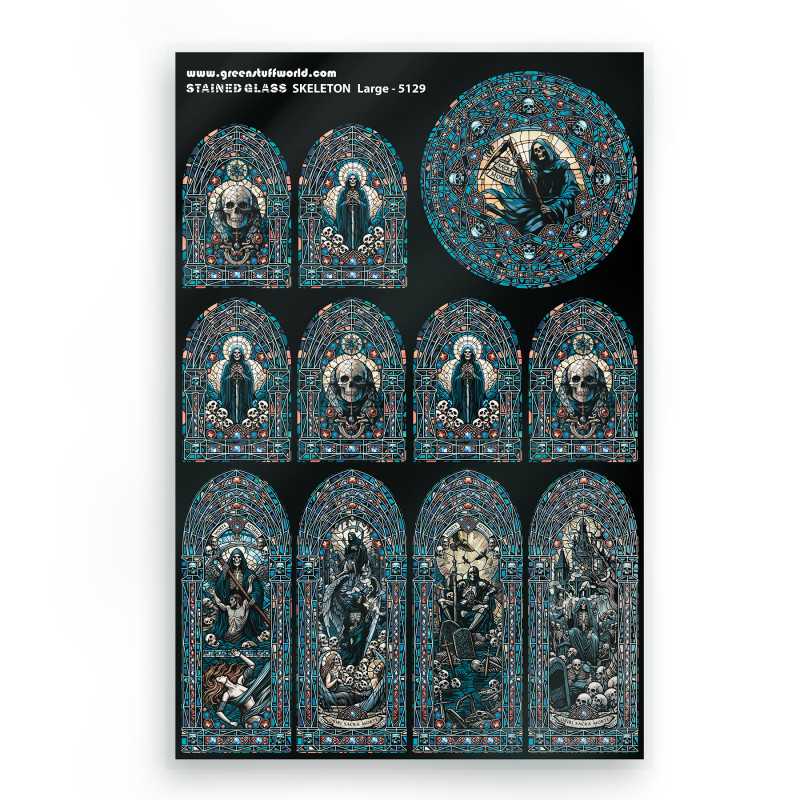Miniature Skeleton Stained Glass - Large - GSW