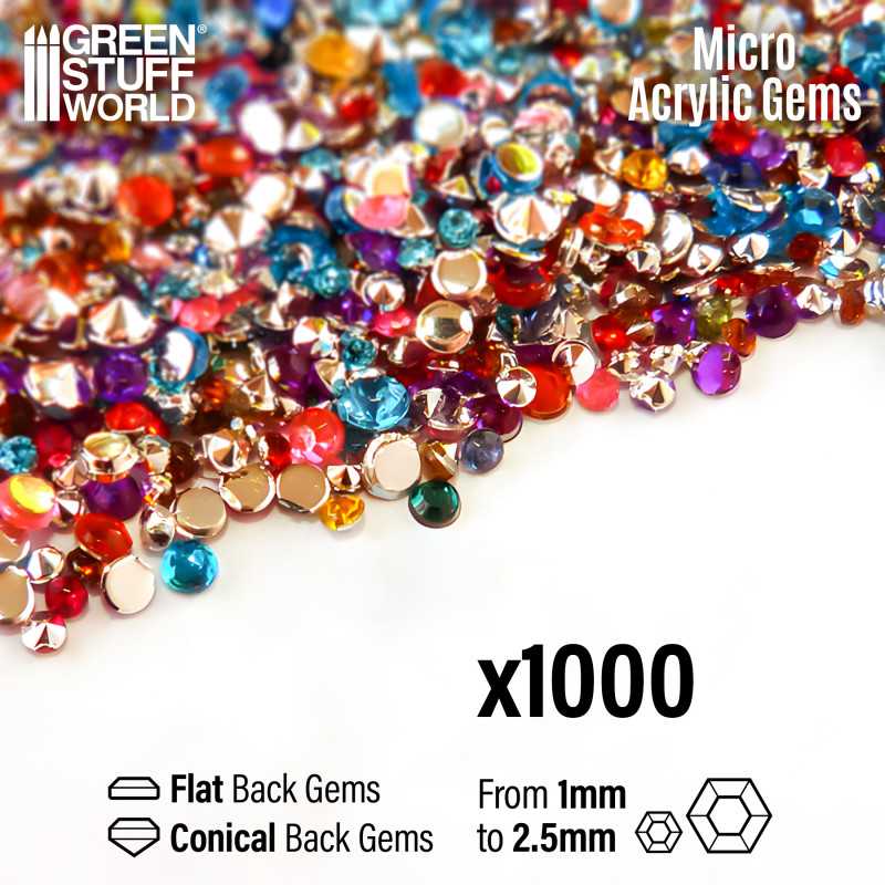 Micro Acrylic Gems | Craft rhinestones - GSW