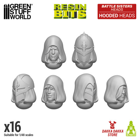 DakkaDakka Battle Sisters of Repentance Hooded Heads - GSW