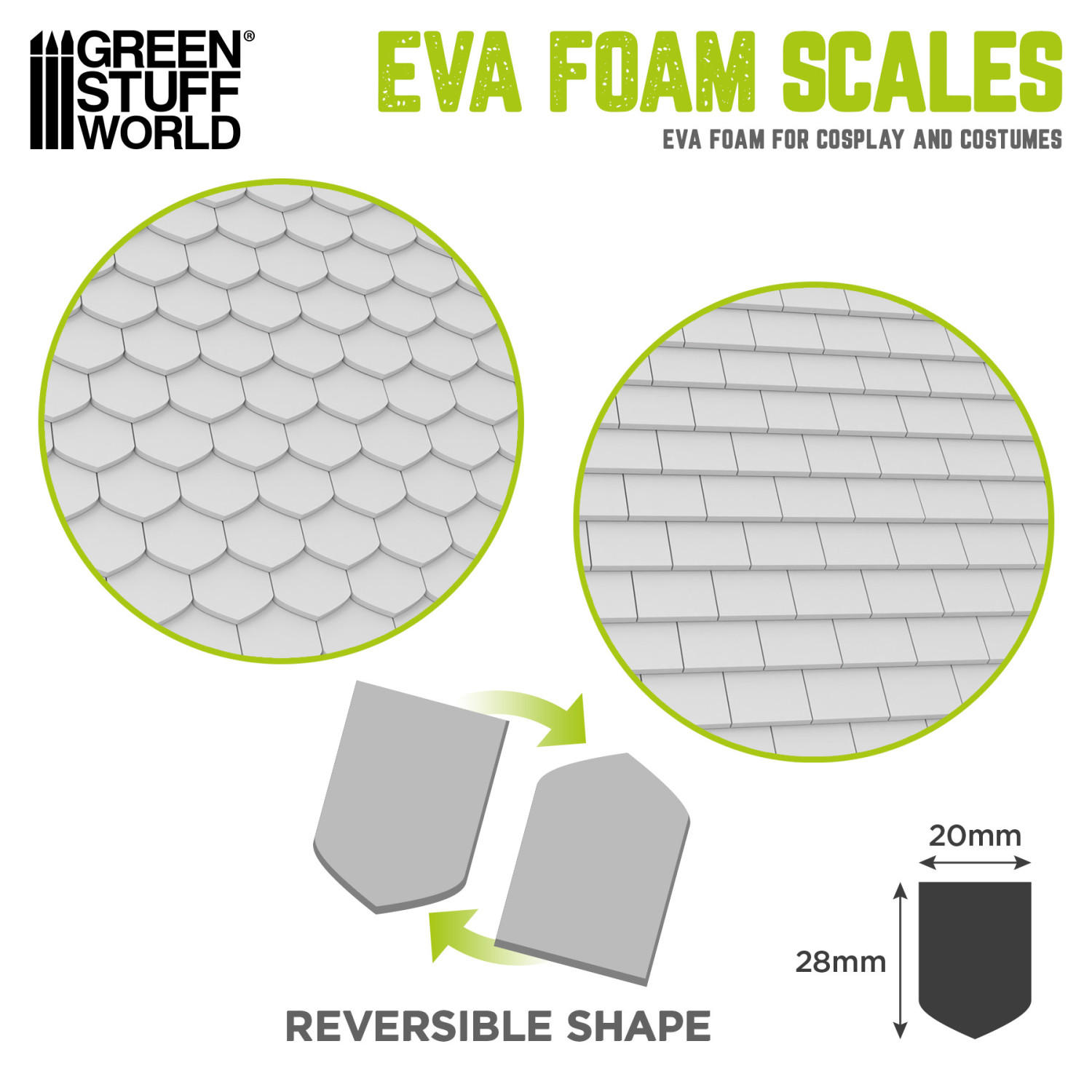 EVA foam scales - Shield - for cosplay and costumes - GSW