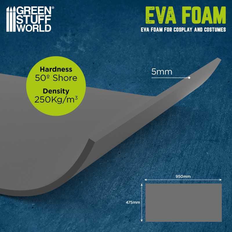 Goma EVA 5mm Alta densidad | EVA Foam 5mm para Cosplay - GSW