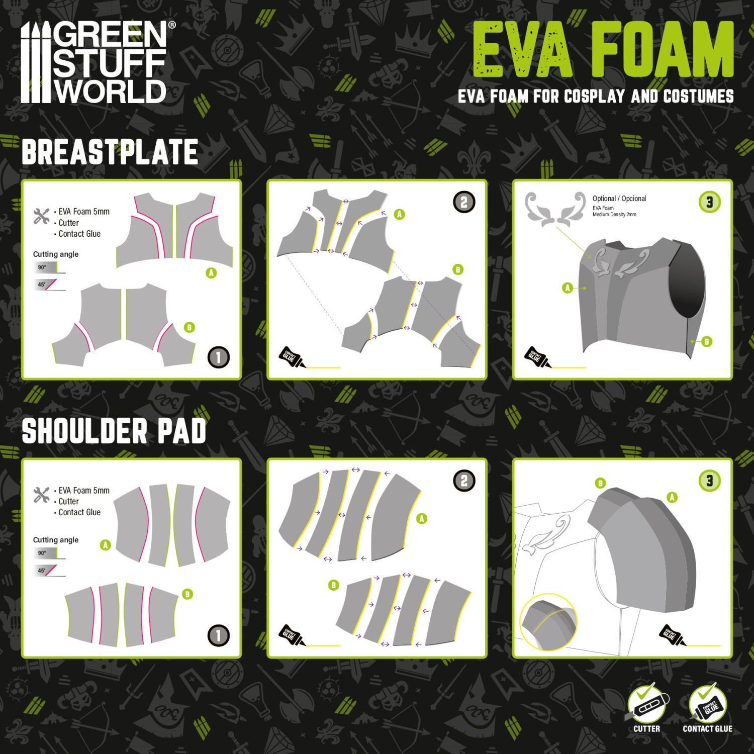 Cosplay EVA foam 5mm - Medium Density - GSW