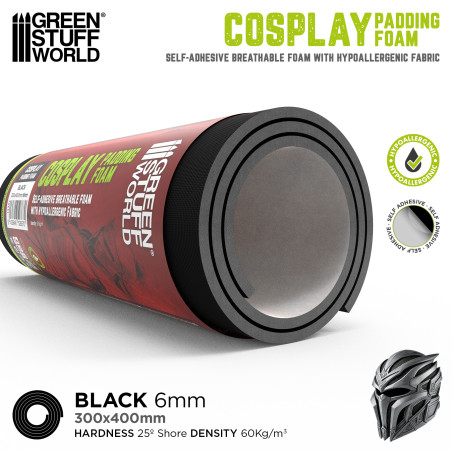 Cosplay padding foam with Fabric - SelfAdhesive 6mm - GSW
