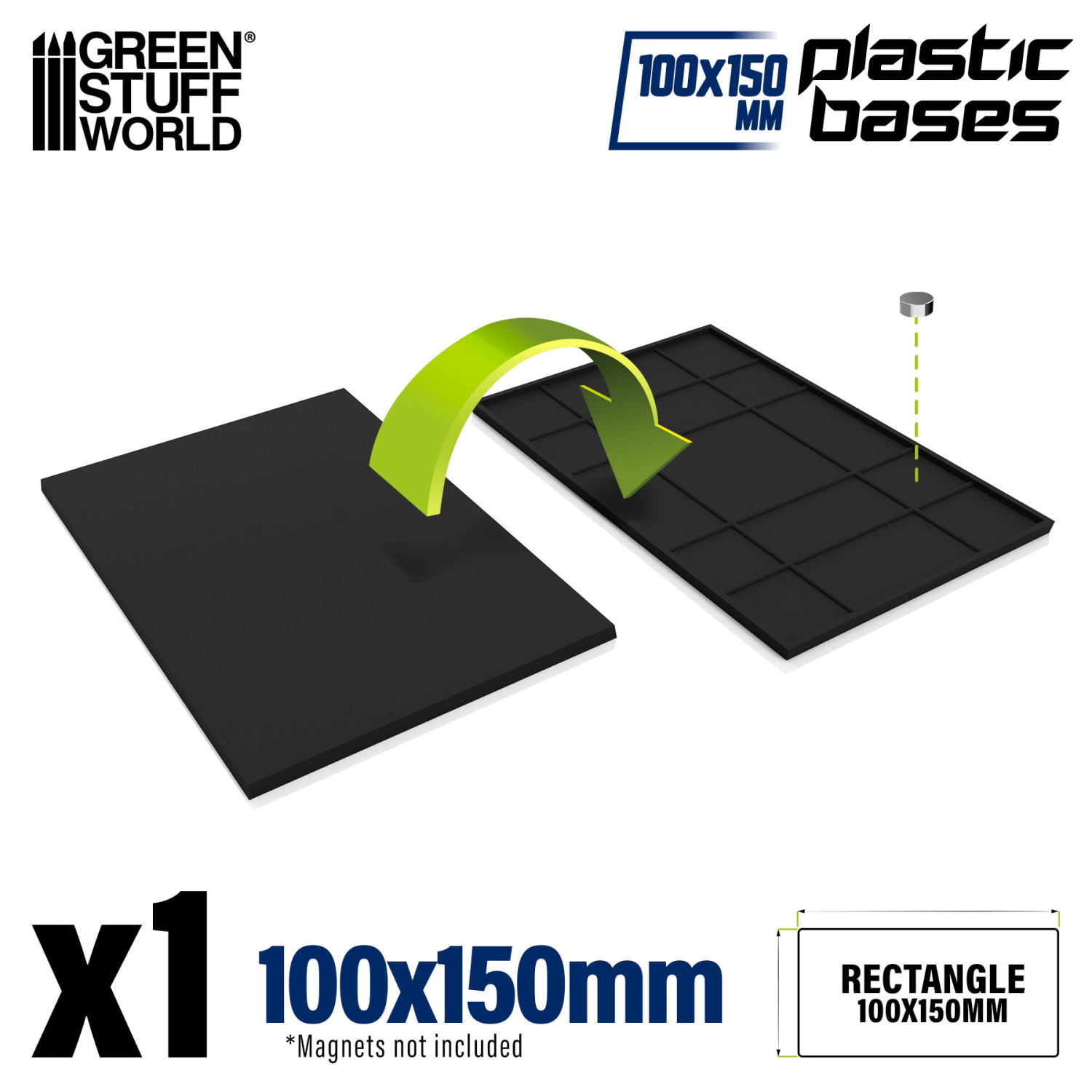 Plastic Rectangular Bases 100x150mm - GSW