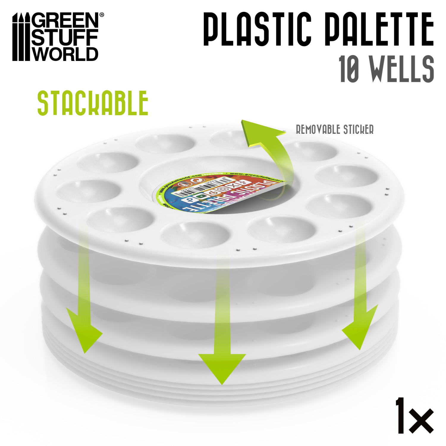 Paleta de Plastico Mezclas redonda - GSW