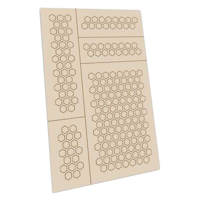 Adhesive stencils - Hexagons S - 6mm | - GSW