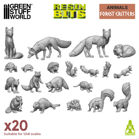 Resin Forest Animals | Miniature Forest Critters - GSW