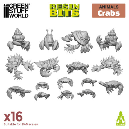 Resin Crab Collection | Miniature Crabs 1:48-1:35 - GSW
