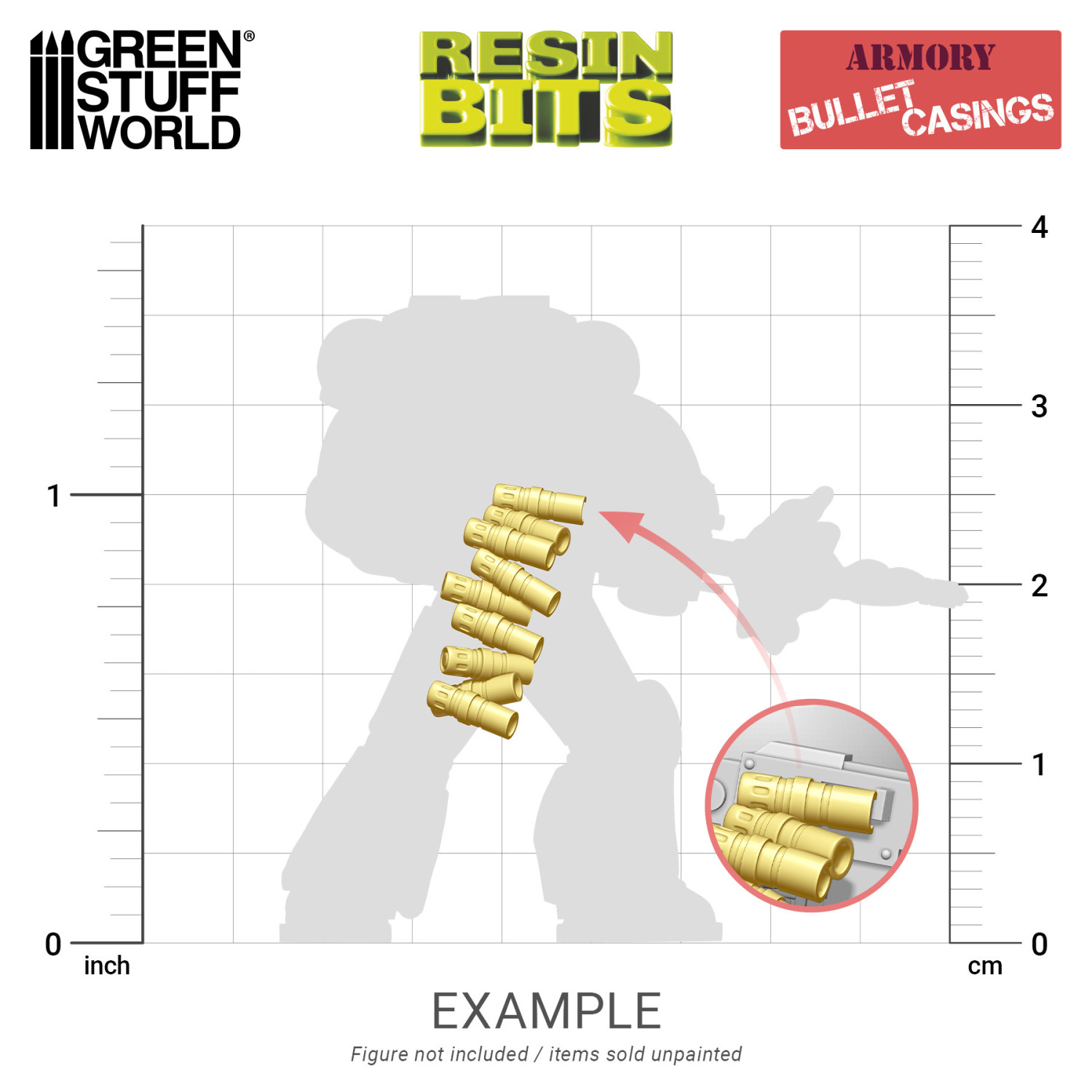 3D printed set - Bullet Casings 1:48 | - GSW