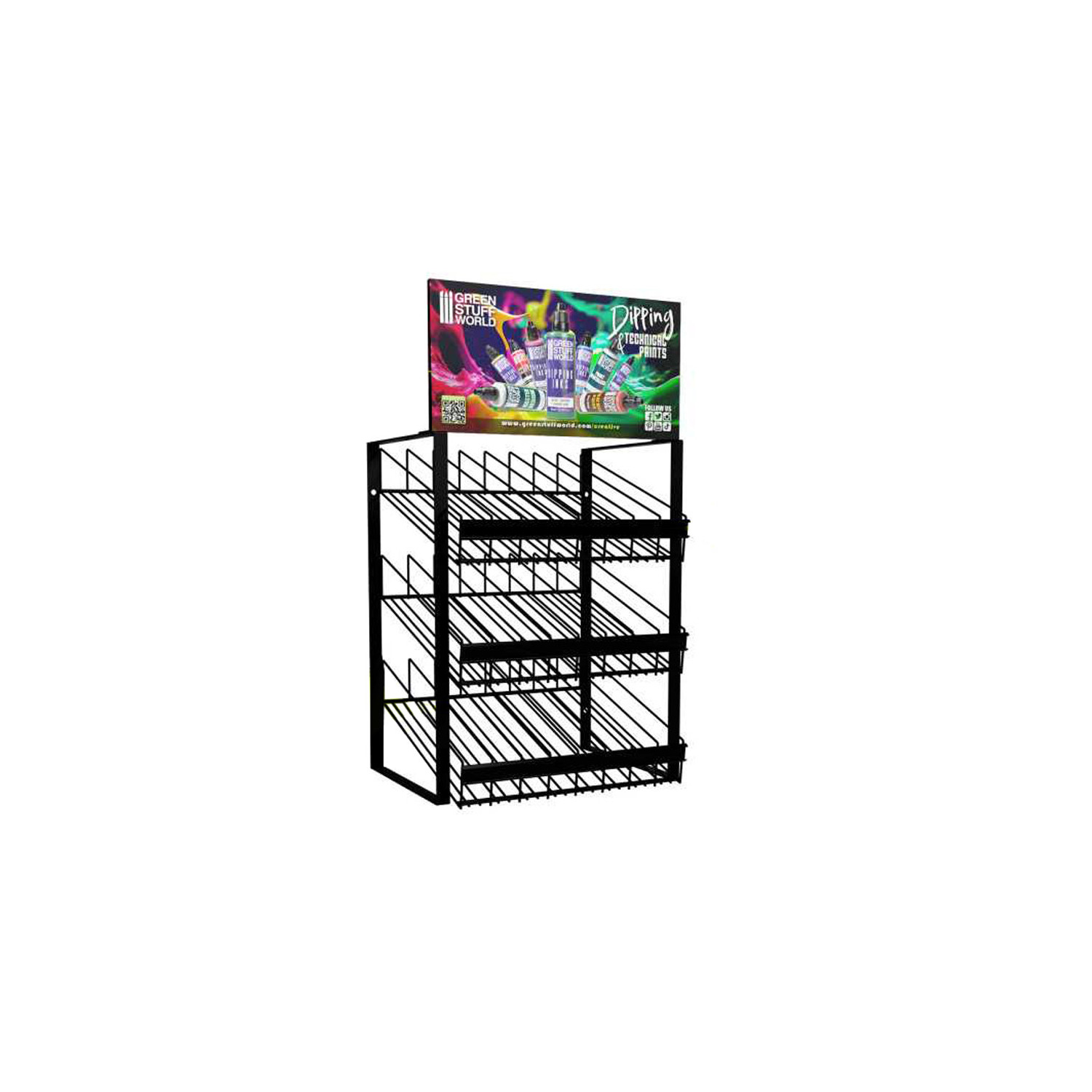 Présentoir METAL vide 60ml GSW + Banner | - GSW