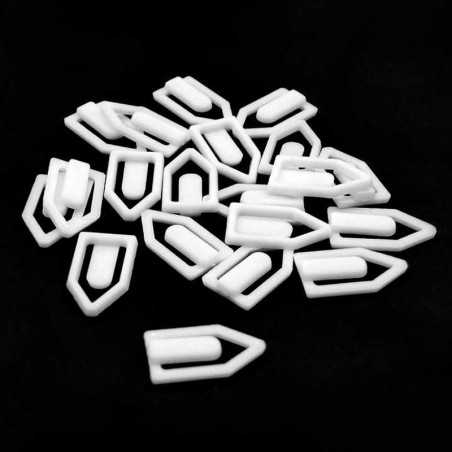 Slider Clips - White | White Plastic Clips - GSW