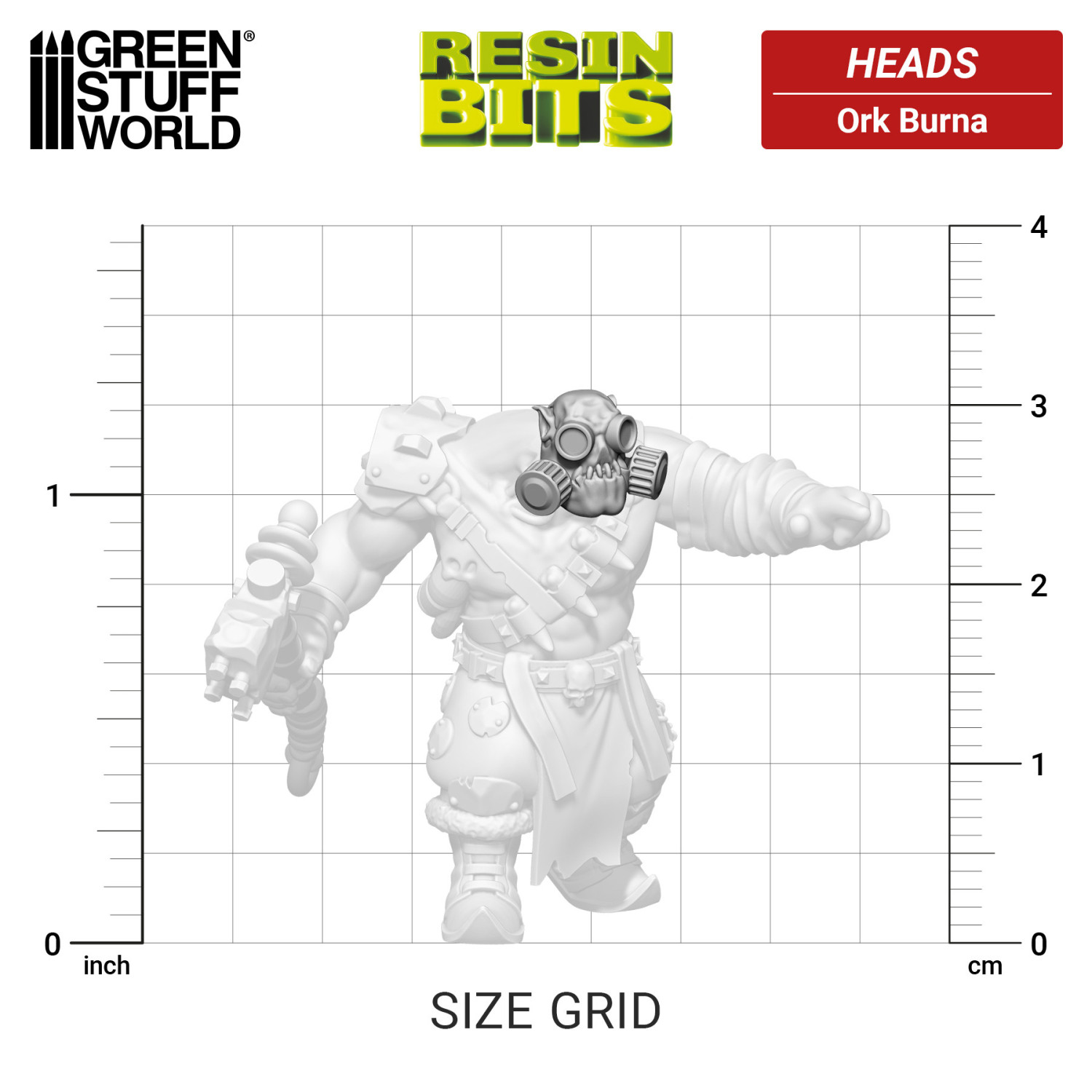 Ork Burna Heads compatible with Warhammer 1:48 - GSW